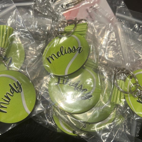 Bag Tag Keychain Tennis Team Personalized Gift for Coach Appreciation ...