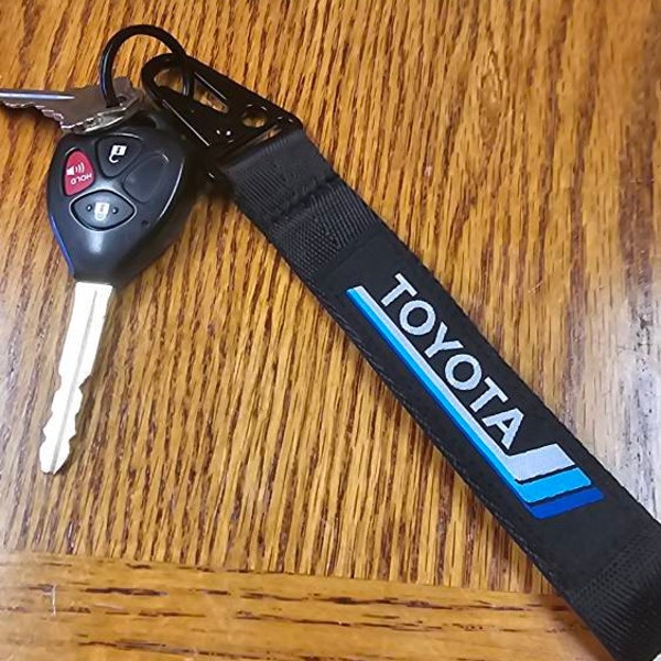 Vintage Heritage Stripes Toyota Keychain Lanyard, Metal Clip Key Ring ...