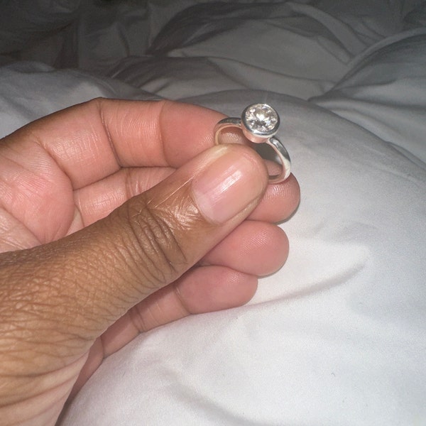 3mm Square Collet Recycled Sterling Silver or 9ct Gold Cast Stone ...