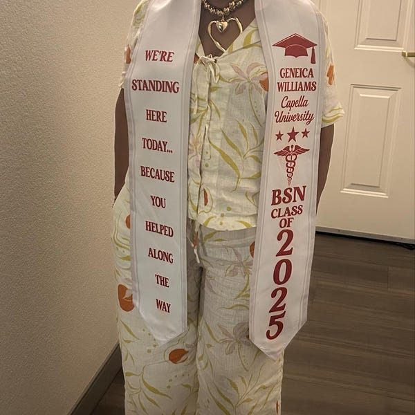Customized Nursing Stole, RN Stole Nursing Stole Graduation 2026 ...