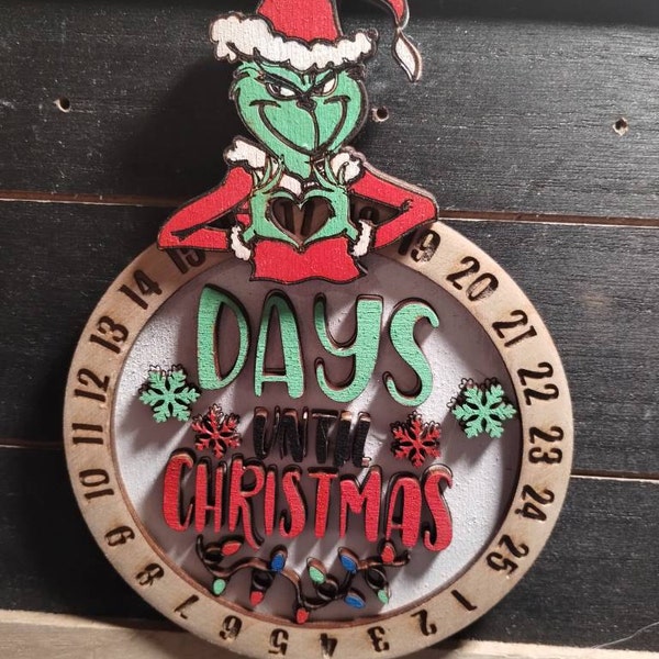 Christmas Cartoon Countdown Svg, Christmas Countdown Svg, Countdown ...