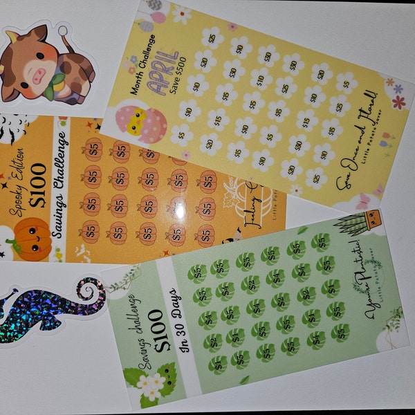 30 DAYS Savings Challenge Money Tracker | Laminated | Budget Binders ...