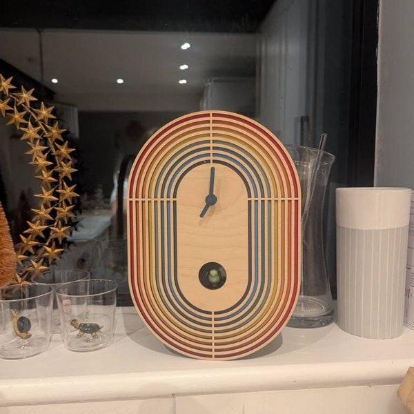 Unique Modern Cuckoo Clock - Multi Colored - Handmade - Modern Design ...