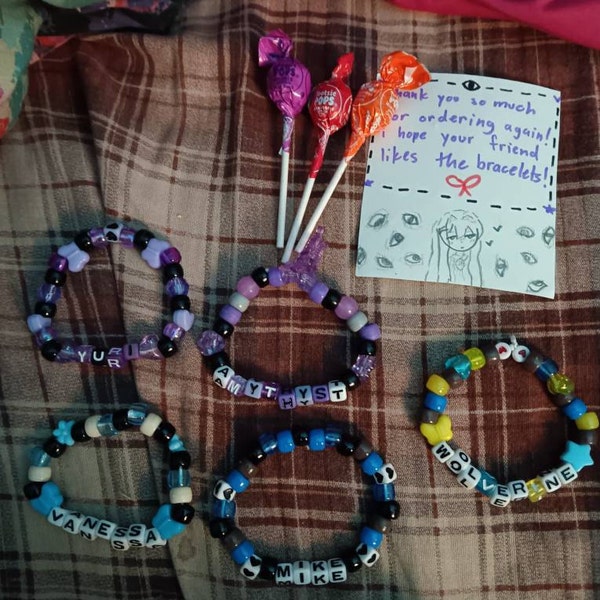 Custom Fandom Kandi Bracelets - Etsy UK