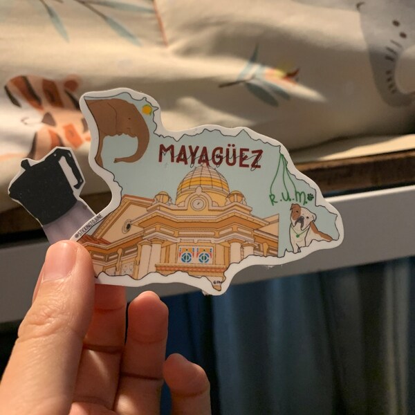 Moca Puerto Rico Map Matte Sticker for Laptops, Water Bottles, and ...