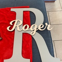 Custom Wooden Wall Name Sign Wood Big Letters Modern Nursery Bedroom ...