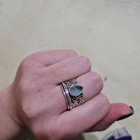 Sterling Silver Adjustable Thumb Ring for Women, Wide Dome Band Ring ...