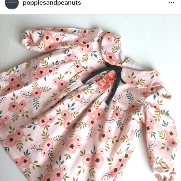 Smock Dress PDF Sewing Pattern. Loose Fitting Dress. Toddler Dress ...