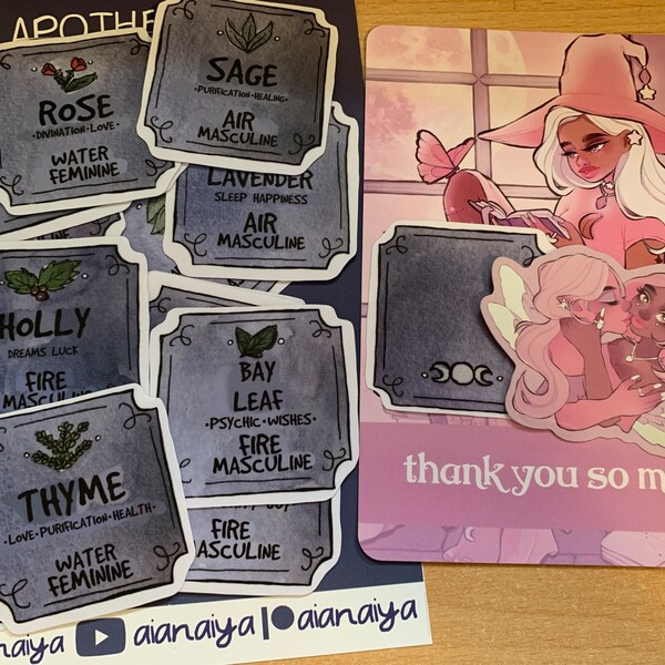 Witchy Apothecary Jar Labels, Sticker Pack, Labels, Kitchen Labels ...