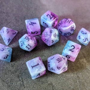 Pine Cone and Feather Wisps Dnd Dice Set, Polyhedral Dice, D&D Dice ...