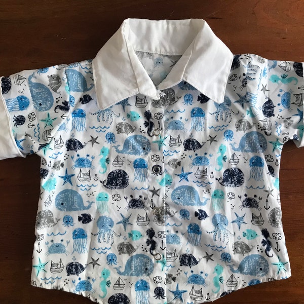 Baby Shirt/blouse Pattern Sewing, Easy, Toddler, Baby Girl and Boy ...