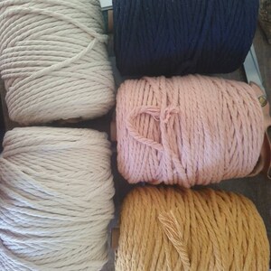 5 Rolls of Macrame Cord, 3mm 4mm 5mm, Bulk Buy Cotton Rope, Cheap ...