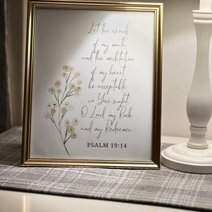 Psalm 23, the Lord is My Shepherd, Print Psalm Bible Verse Wall Art ...