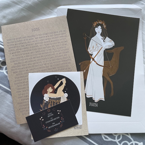 Art Poster Print - Diana Goddess Roman Italian Mythology Moon Wild ...