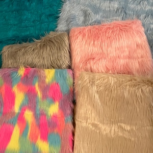 Eovea Shaggy Faux Fur Fabric Swatch/sample Listing for All | Etsy