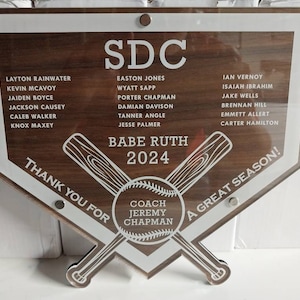 Custom Baseball Coach Gift Wood and Acrylic Plaque, A Good Coach Can ...