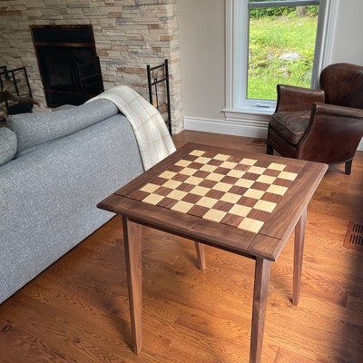 Drueke Chess Table Modern / Mid Century Modern Coffee Table With Walnut ...