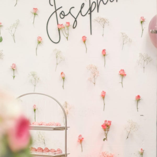 Custom Backdrop Sign, Name Sign for First Birthday Party, Wood Cut Out ...