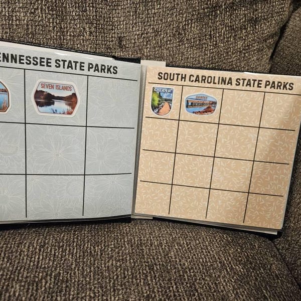 State Parks Mini Sticker Sheet, Water Resistant Vinyl Checklist ...