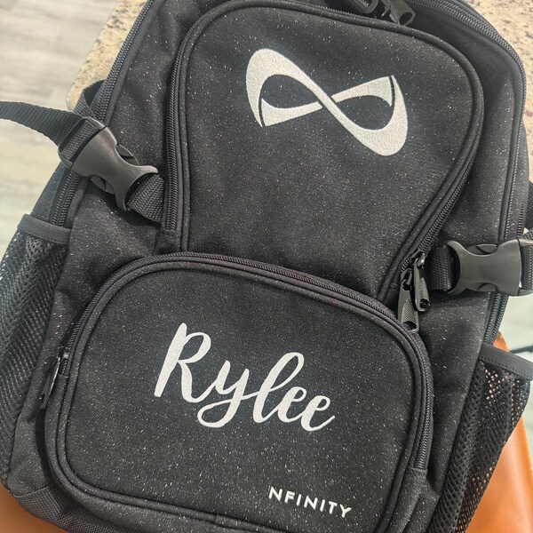 Nfinity PETITE Black Classic Backpack Personalized Name Cheer ...