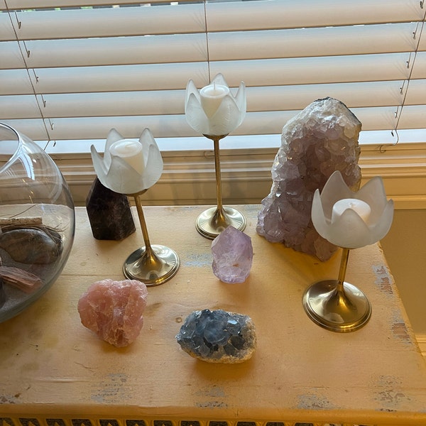 Modern Stone Rock Look Bud Vase, Vintage Chive Stone Rock Vase Modern ...