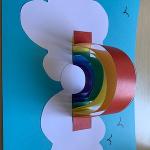 Rainbow Flower Craft Template, Printable Kids Craft, Easy Flower ...