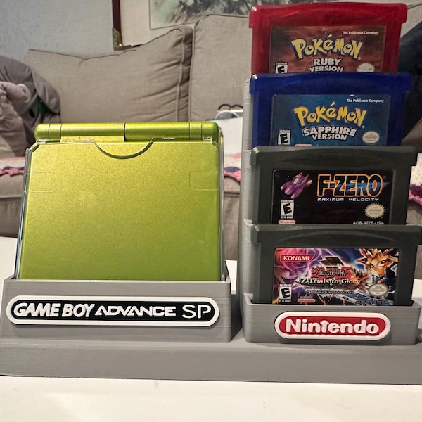 Nintendo Game Boy Advance SP (for Protective Case) and 9 Game Cartridge ...