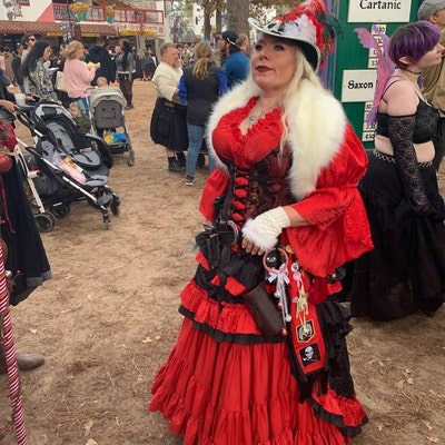 Burgundy Cotton Chemise, Pirate, Steampunk, Victorian, Renaissance ...