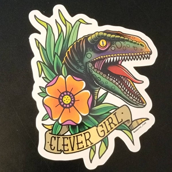 Clever Girl Sticker - Vinyl Sticker - Tattoo Flash - Etsy