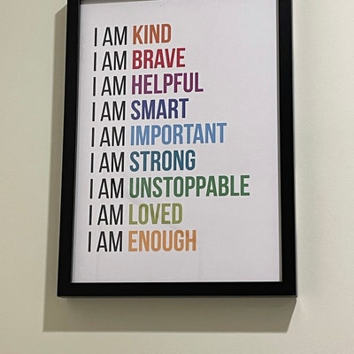 Positive Affirmations for Kids, Homeschooling Classroom Art ...