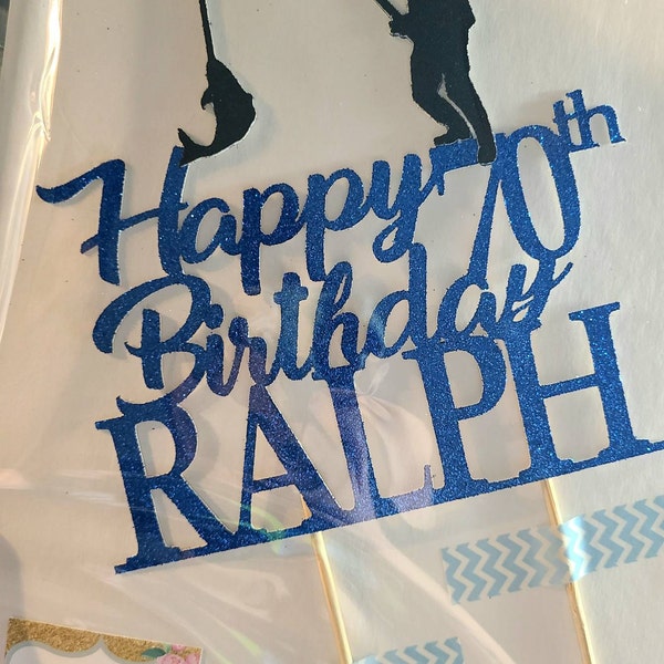 Fishing Cake Topper | Fishing Party | Fisherman | Fishing Theme ...