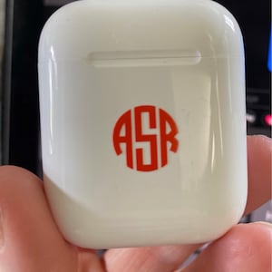 Mini Monogram Decals, 1/2 Decals, Small Vinyl Stickers, Monogram ...