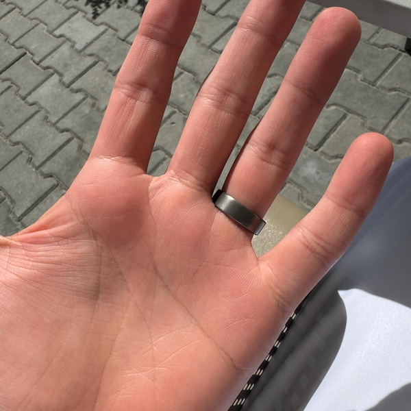 Simple Titanium Ring, Classic Wedding Band, Mens Modern Ring, Womens ...