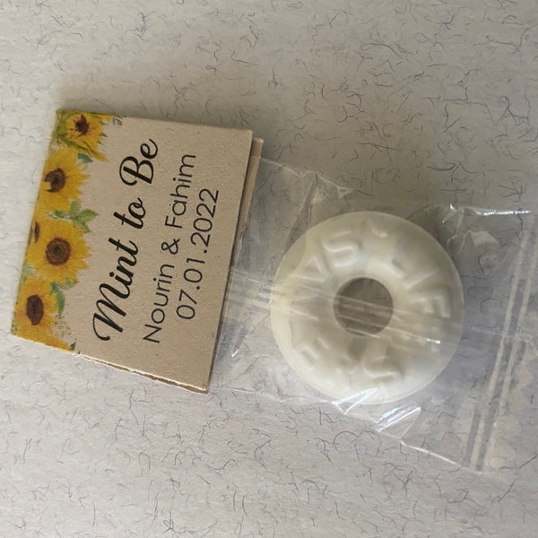 Custom Wedding Mints, Kraft Brown, Mint to Be, Wedding Favors, Wedding ...
