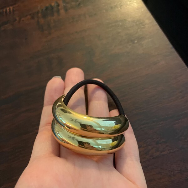 Colorful Acrylic Pony Cuff, Glossy Double Arch Elastic Ponytail Holder ...