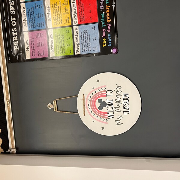 Welcome to Teacher's Classroom Disney Sign- Personalized Teacher Sign ...