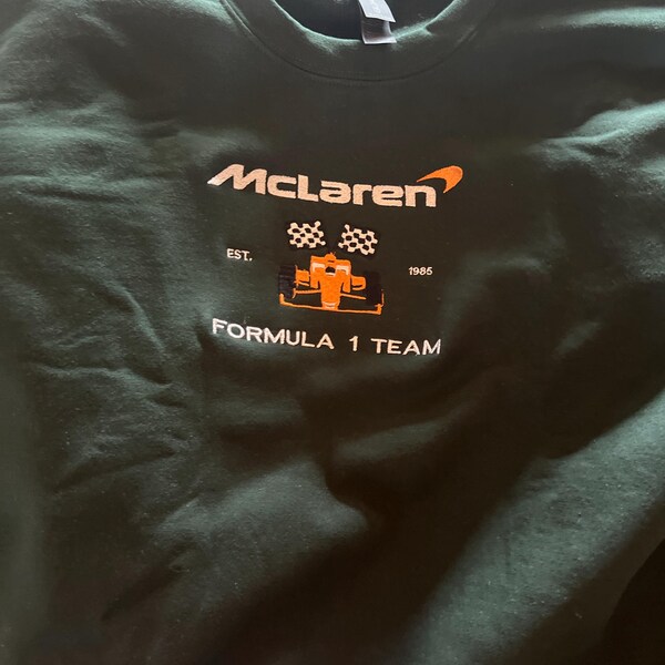 Mclaren Formula 1 (formula ONE ) Embroidered Racing Merch (shirt ...