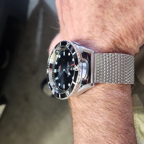 Shark SEAMASTER Watch Strap 18 20mm 22mm 24mm Exceptional 316l SS Mesh ...