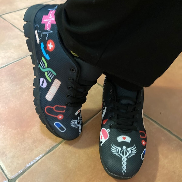 Nurse, Sneakers Women Custom, Doctors, Gifts for Her Doctors Tie ...