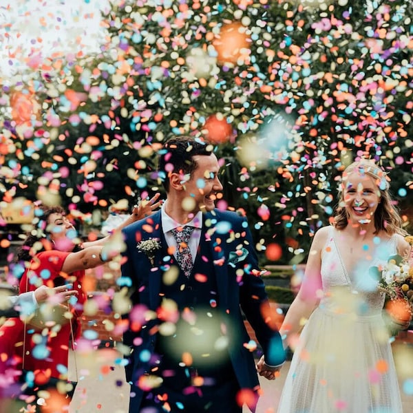 Confetti Mix Round Bio-degradable Paper Confetti Eco-friendly Colorful ...