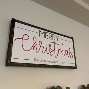 Family Name Merry Christmas Sign, Christmas Last Name Wood Sign, Wood ...