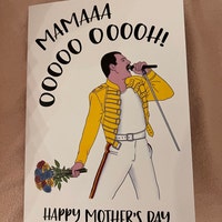 Funny Mothers Day Card Mama Ooooh Freddie Mercury Queen Mama Mothers ...