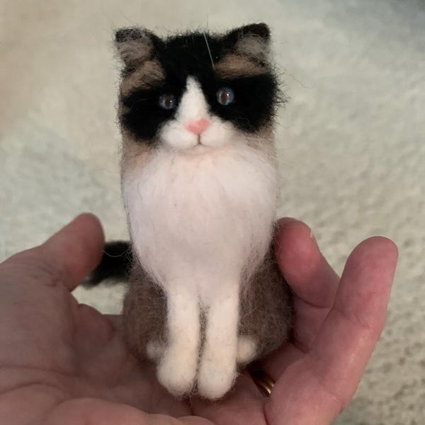 Mini Needle Felted Owl,felted Animal Sculpture,felt Owl Ornament,family ...