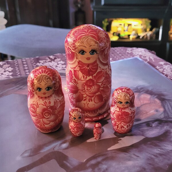 Nesting Dolls, Matryoshka angel With Arch 7 Tall,5 Pieces Inside.hand ...