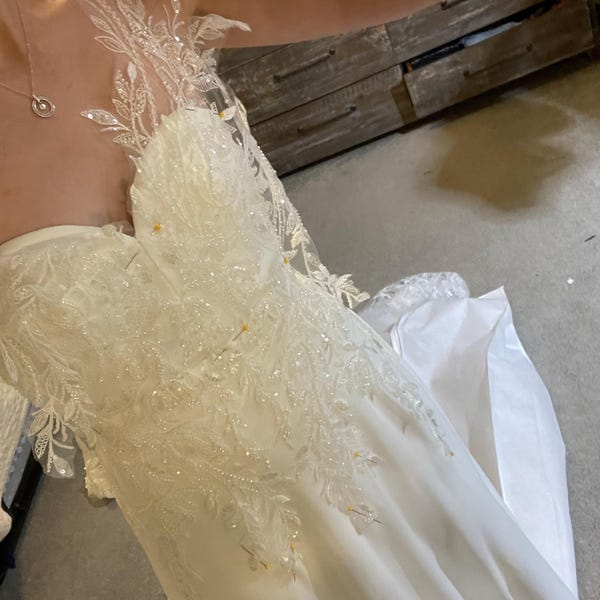 Oversize Luxury Quality Light Ivory Beaded and Sequined Bridal Lace ...