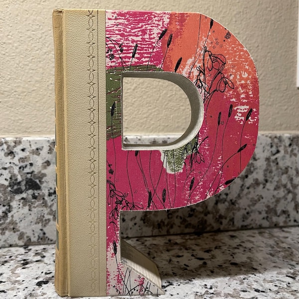Custom Cut Book Letters: Vintage Monogram Decor (7.5 X 5.5 Inches) - Etsy