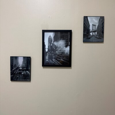 New York City Set of 2 Prints, Black and White Brooklyn Digital Print ...