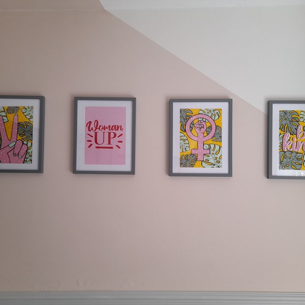 Just Keep Slaying A4 Print, Feminist Quote, Feminist Gift, Cute Prints ...