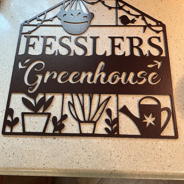 Custom Metal Greenhouse Sign ~ Hanging Personalized Garden Sign - Etsy