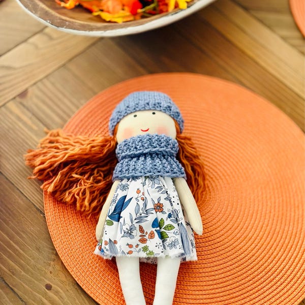Design Your Own Doll Girl Personalised Custom Rag Doll 11,5" Custom ...